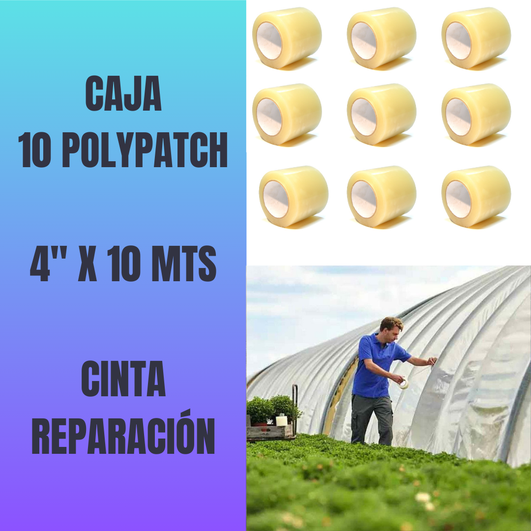 10 CINTAS POLYPATCH 4" X 10 METROS CADA UNA — invernaderosMX